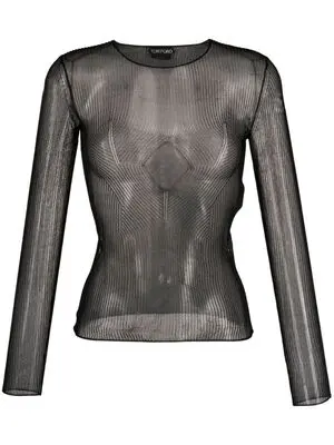 TOM FORD Semi-sheer Silk Top