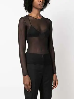 TOM FORD Semi-sheer Silk Top
