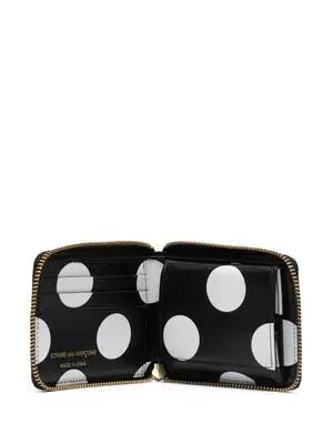 Comme Des Garçons Patent Leather Zipped Wallet - Black