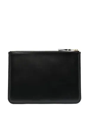 Comme Des Garçons Engraved-logo Leather Wallet - Black