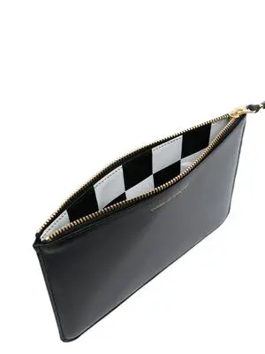 Comme Des Garçons Engraved-logo Leather Wallet - Black