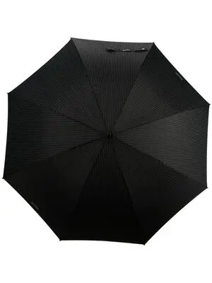 Moschino Striped Eight-panel Umbrella - Black