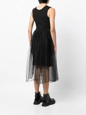 JNBY Sleeveless Tulle-panel Dress