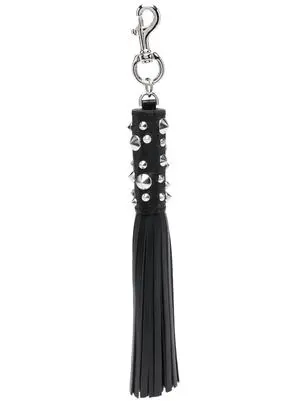 Versace Studded Tassel Keychain - Black