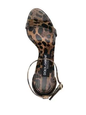 Dolce & Gabbana Leopard Print Stiletto Sandals