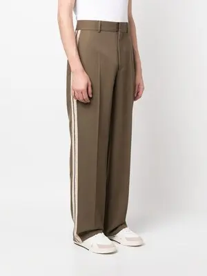 Palm Angels Tape-embellished Tailored Trousers
