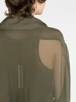 Rick Owens Sheer Silk Trench Coat