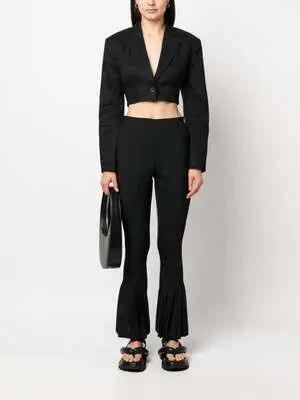 Sacai Pleated Flared Trousers