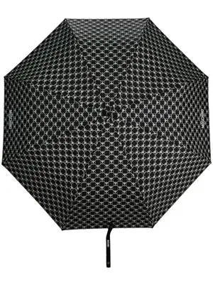 Moschino Monogram-print Umbrella - Black