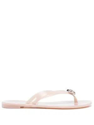 Casadei Crystal-embellished Flip Flops