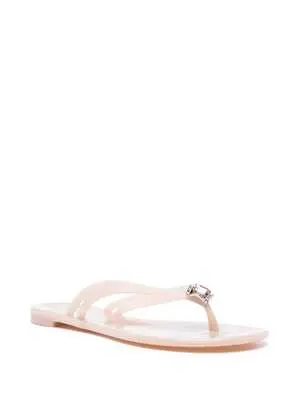 Casadei Crystal-embellished Flip Flops
