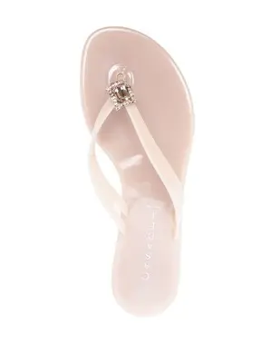 Casadei Crystal-embellished Flip Flops