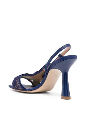 Alberta Ferretti 100mm Stud-embellished Slingback Sandals