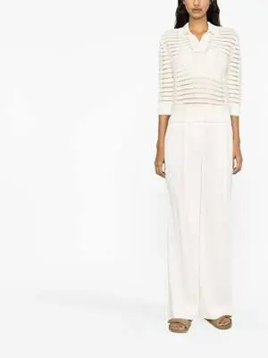 Lorena Antoniazzi Three-quarter Knitted Polo Shirt