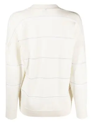 Lorena Antoniazzi Striped Knitted Cardigan