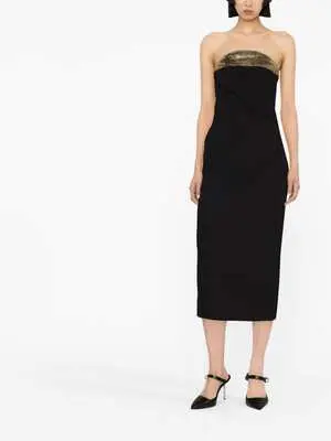 GENNY Sequin-embellished Midi Dress