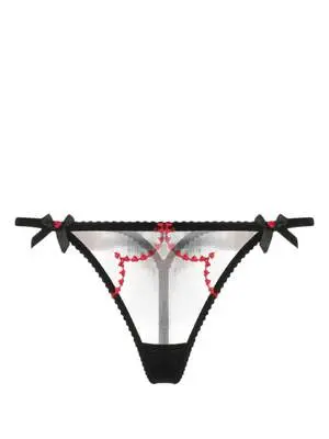 Agent Provocateur Heart-embroidered Thong