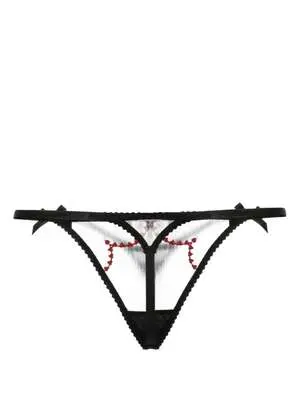Agent Provocateur Heart-embroidered Thong