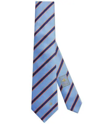 Gucci Striped Silk Tie Blue