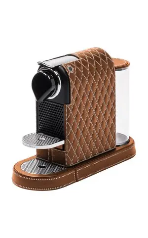 GIOBAGNARA Citiz Decor Lux Diamonds Leather-covered Coffee Machine