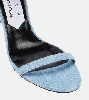 AREA X Sergio Rossi Marquise Denim Sandals