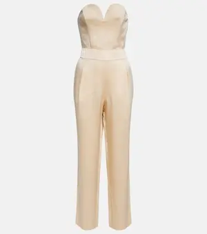 BLAZÉ MILANO Bridal Clyde Satin Jumpsuit - White