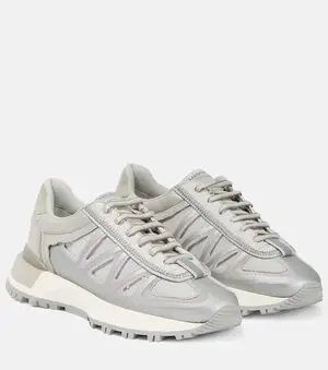 Maison Margiela Silver Tone Sneakers For Women