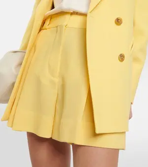 BLAZÉ MILANO Selle Virgin Wool Shorts - Yellow