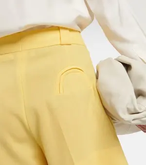 BLAZÉ MILANO Selle Virgin Wool Shorts - Yellow