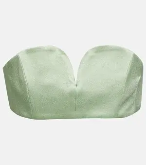 BLAZÉ MILANO Clyde Satin Bandeau Bra - Green