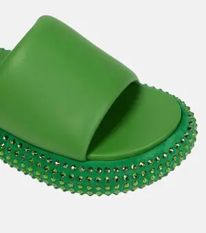 JW Anderson Embellished Leather Slides