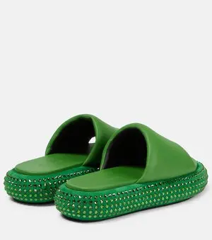 JW Anderson Embellished Leather Slides