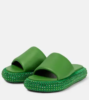 JW Anderson Embellished Leather Slides