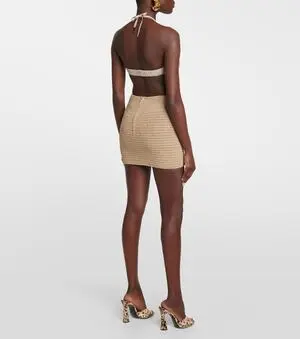 THE MANNEI Lima Crochet Silk-blend Bra Top