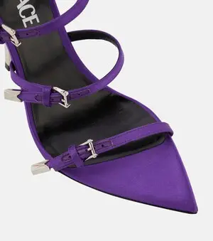 Versace Pin-point Leather Sandals - Purple