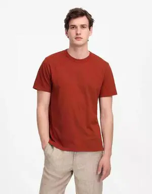 Madewell Garment-dyed Allday Crewneck Tee - Dusty Redwood
