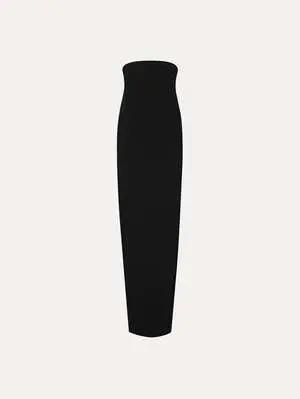 Oscar De La Renta Strapless Draped Column Gown