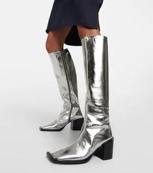 JIL SANDER Leather Knee-high Boots