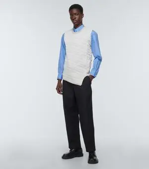 Comme Des Garçons Intarsia-knit Wool Sweater Vest