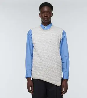 Comme Des Garçons Intarsia-knit Wool Sweater Vest