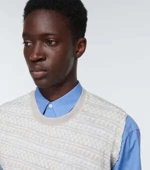 Comme Des Garçons Intarsia-knit Wool Sweater Vest