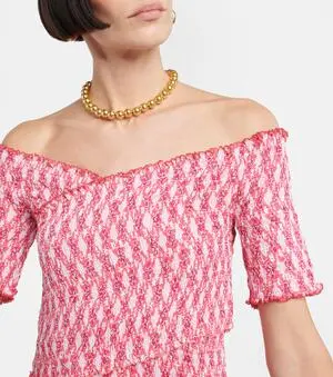 Poupette St Barth Soledad Printed Midi Dress - Pink