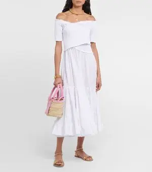 Poupette St Barth Soledad Midi Dress - White
