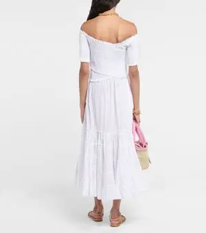 Poupette St Barth Soledad Midi Dress - White
