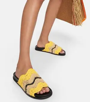Marni X No Vacancy Inn Fussbett Raffia Slides - Beige