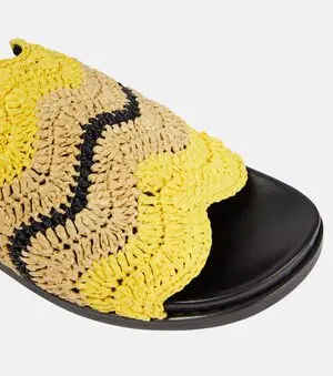 Marni X No Vacancy Inn Fussbett Raffia Slides - Beige