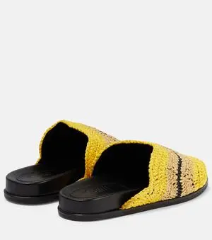 Marni X No Vacancy Inn Fussbett Raffia Slides - Beige