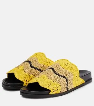 Marni X No Vacancy Inn Fussbett Raffia Slides - Beige