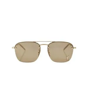 Saint Laurent Sl 309 M Aviator Sunglasses - Metallic