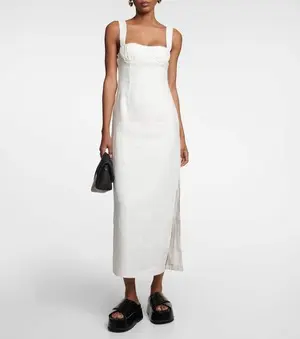 SIR. Bettina Linen Midi Dress